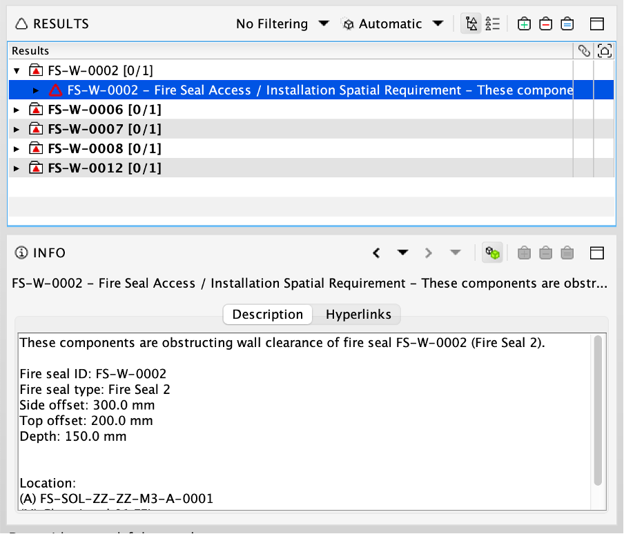 Fire Stopping Clearance Rule – Solibri Desktop Help Center