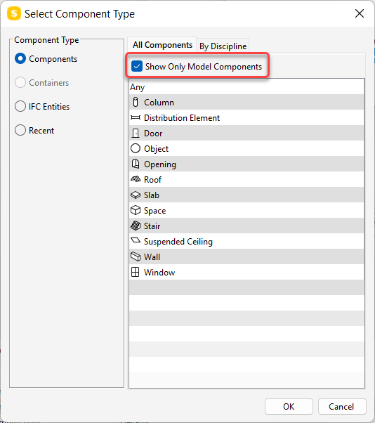 Selecting Components for Filtering – Solibri Desktop Help Center